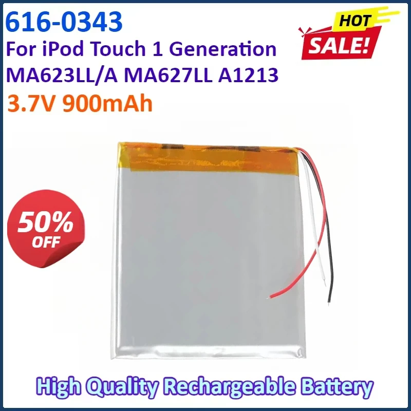 616-0343 900mAh Battery For iPod Touch 1 Generation MA623LL/A MA627LL ...