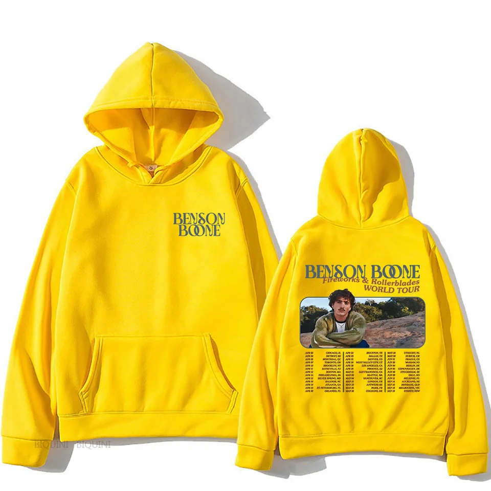 Benson Boone Merch Benson & Boone World Tour Hoodie - Music Lover's ...