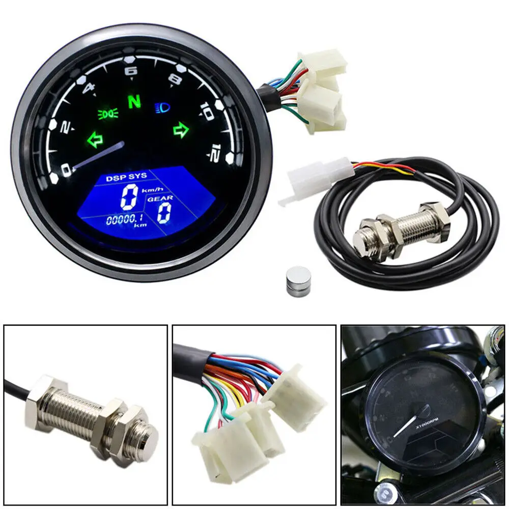 Universal-LCD-Digital-Motorcycle-Speedometer-Tachometer-For-Cafe-Racer ...