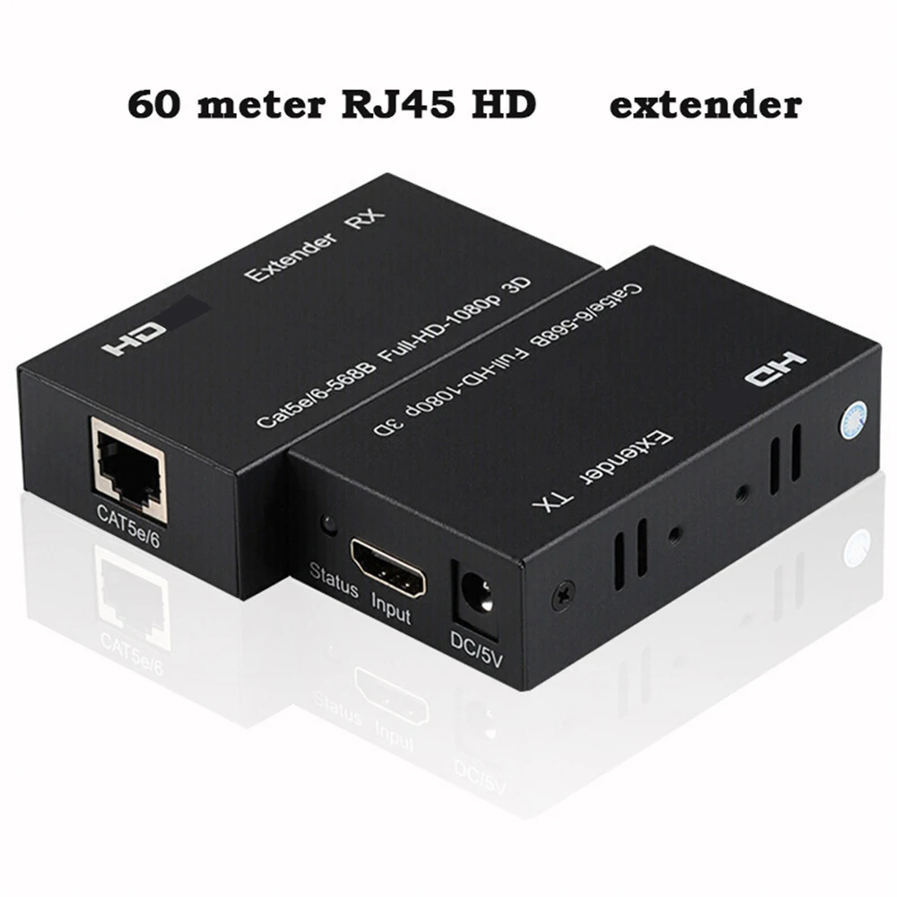 Extensor-de-red-compatible-con-HDMI-RJ45-60M-1080P-CAT5e-CAT6-LAN-PS4 ...