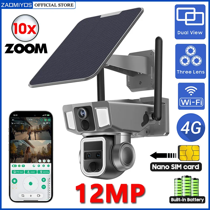 ZAOMIYOS-Dual-Screen-2-in1-4G-SIM-WIFI-Solar-Security-Camera-Outdoor ...