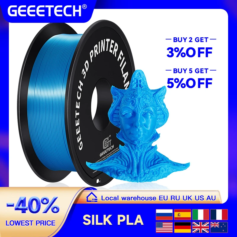 Geeetech Silk Pla 3d Filament Wire 1kg 1.75mm Spool Wire 3d Printer ...