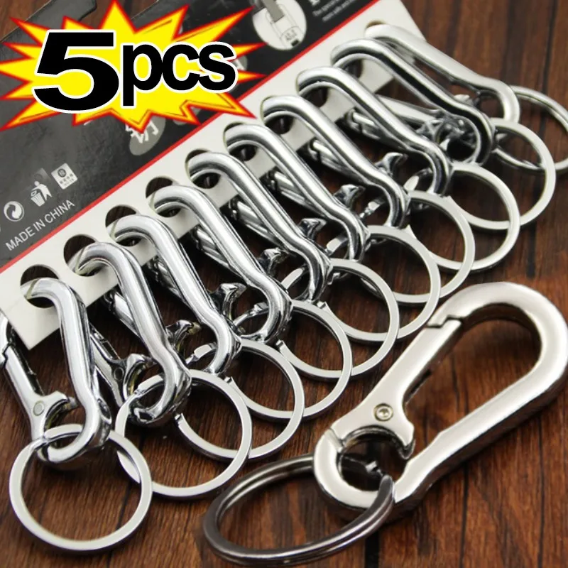 1-5pcs-Gourd-Buckle-Keychains-Climbing-Hook-Stainless-Steel-Car-Strong ...