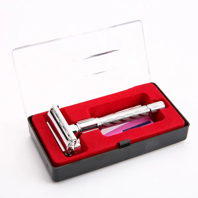 Stainless-Steel-Safety-Razor-Double-Edge-Razor-Men-Barber-Straight ...