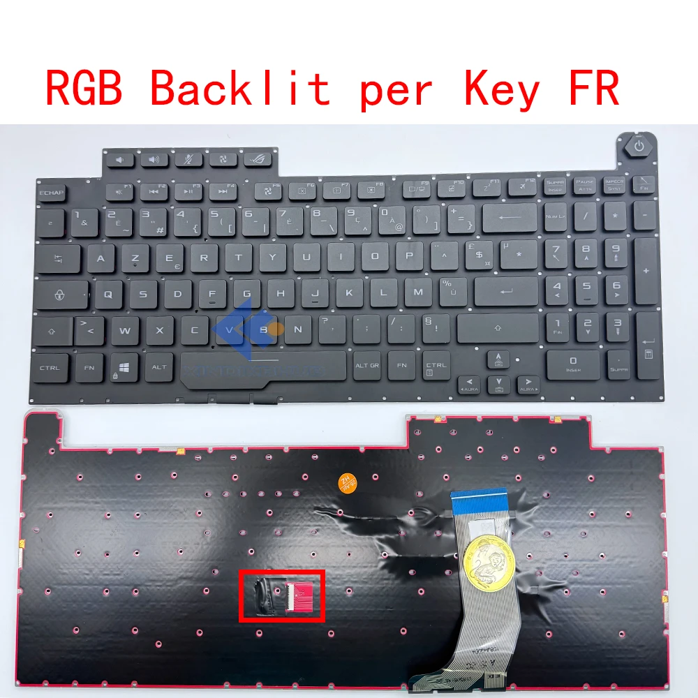 XIN-AZERTY French layout RGB Laptop Keyboard For ASUS ROG Strix G731 ...