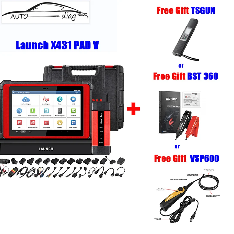 LAUNCH-X431-PAD-V-Online-Programming-Car-Diagnostic-Tools-Full-Systems-ECU-Coding-Key-Programmer ...