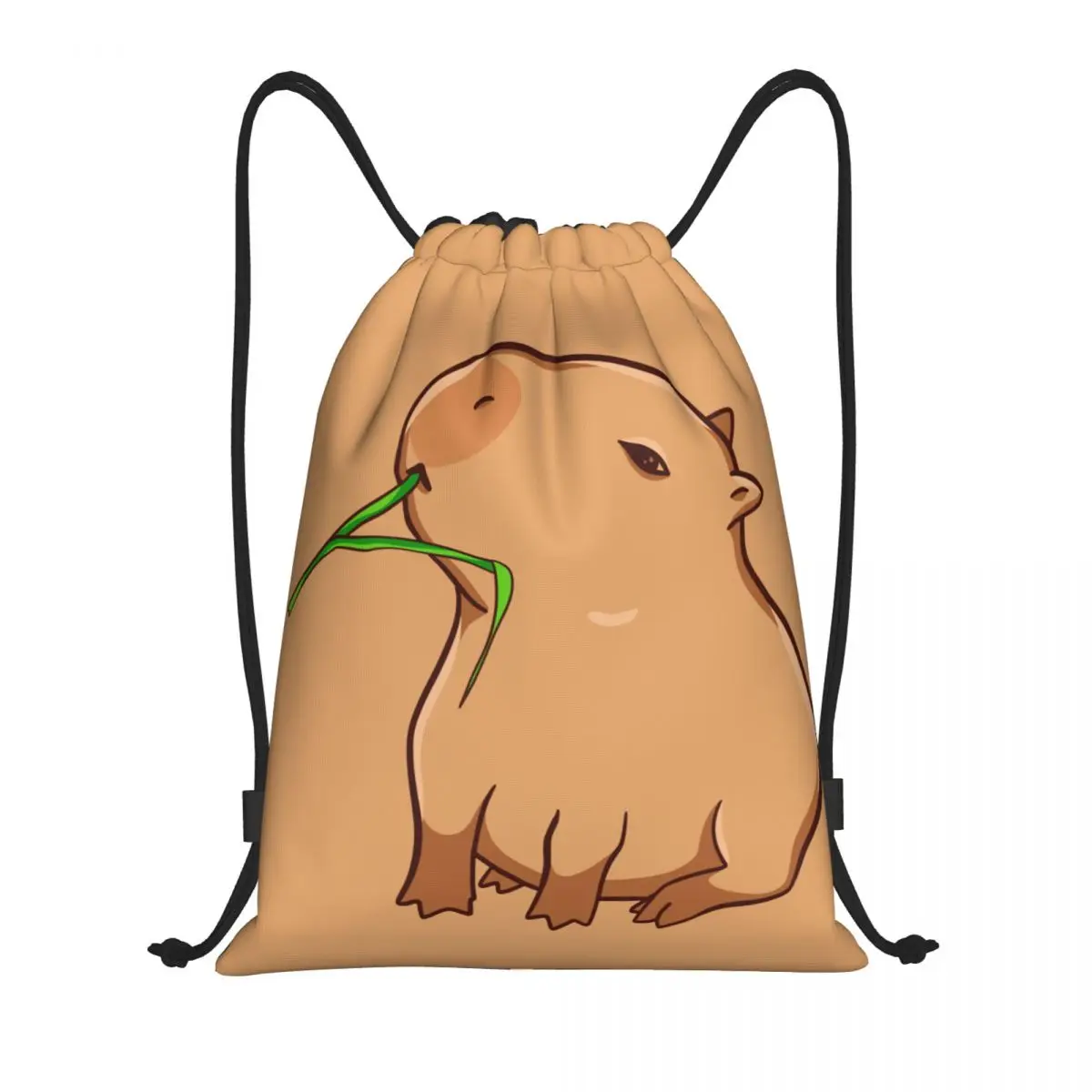 Custom-Cute-Capybara-Drawstring-Bag-Men-Women-Foldable-Sports-Gym ...