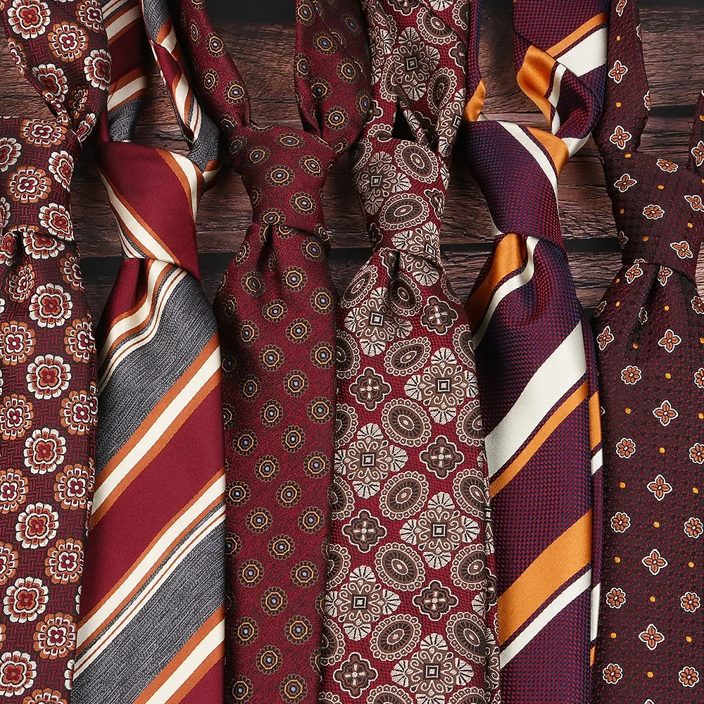 Linbaiway 8cm England Style Printed Necktie for Mens Classic Striped ...