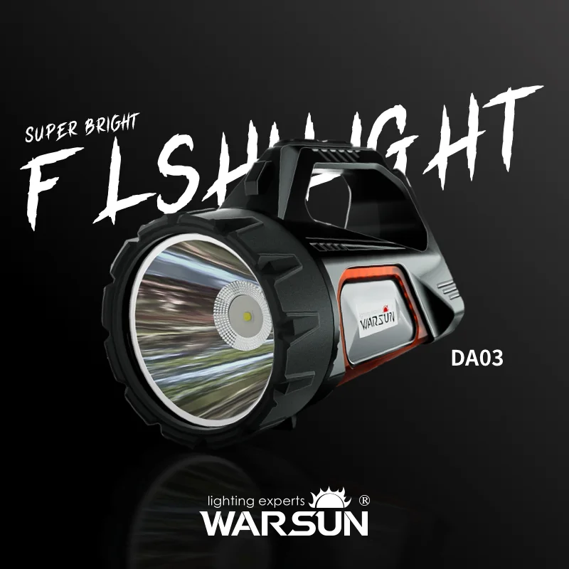 Warsun-Type-C-Rechargeable-Solar-Energy-Camp-Flashlights-ABS-Portable ...