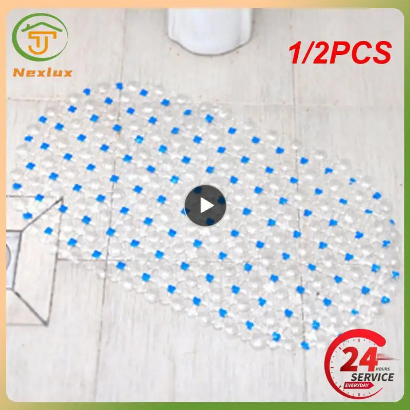1-2PCS-Anti-skid-Bath-Mats-Home-Soft-Shower-Bathroom-Massage-Mat ...