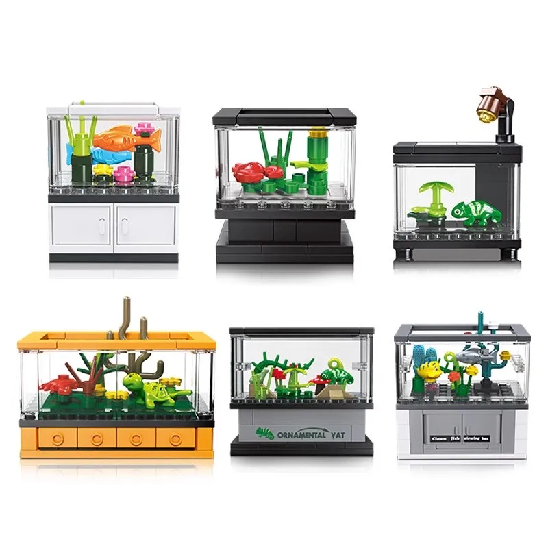 Fish Mini Building Blocks Animal Blocks Bricks Set Micro Building Block ...