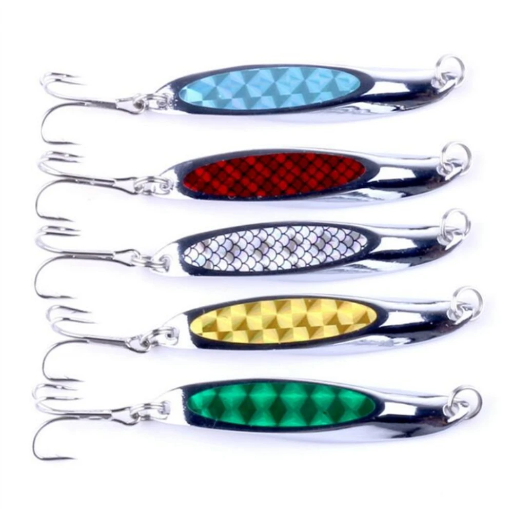 1Pcs/lot Fishing Lure Noise Colorful Spoon Bait 21g 70mm Metal Spoon ...