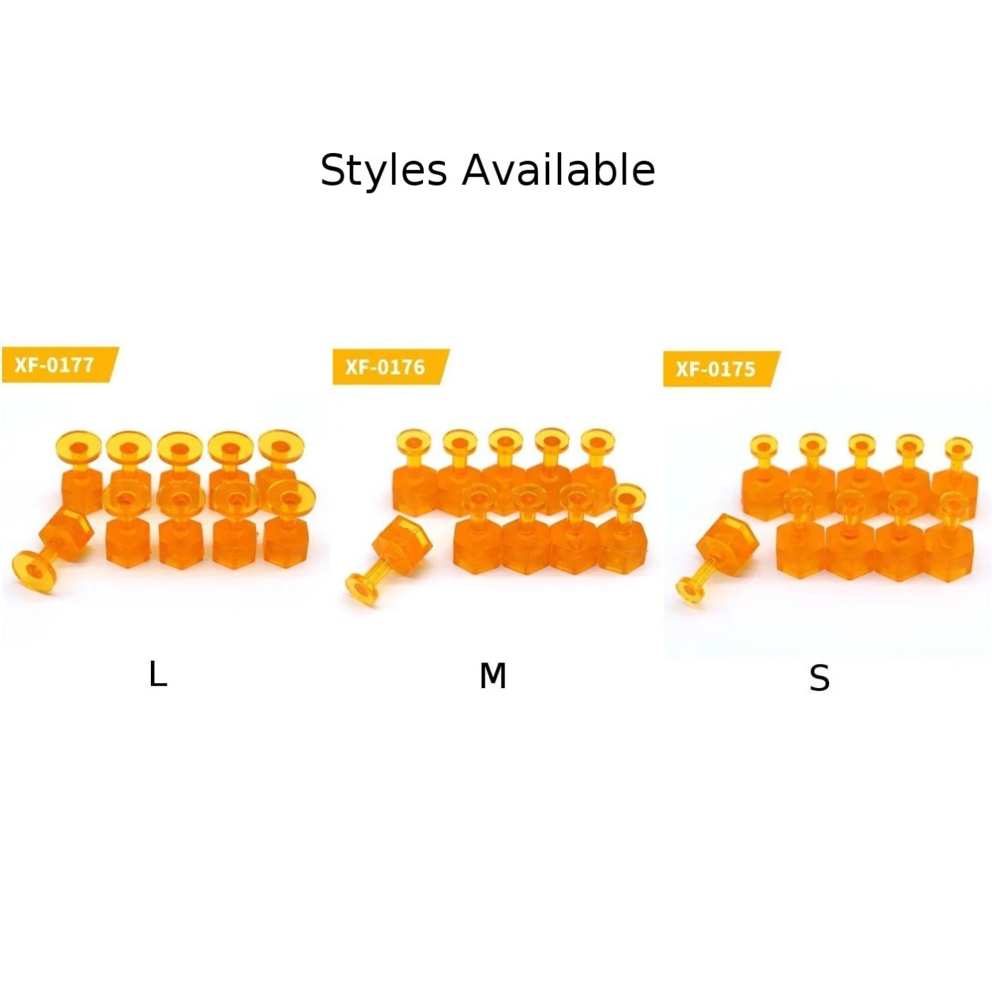 10pcs-S-m-l-Three-Size-Glue-Tabs-Dent-Removal-Tools-PDR-Orange-Tabs ...
