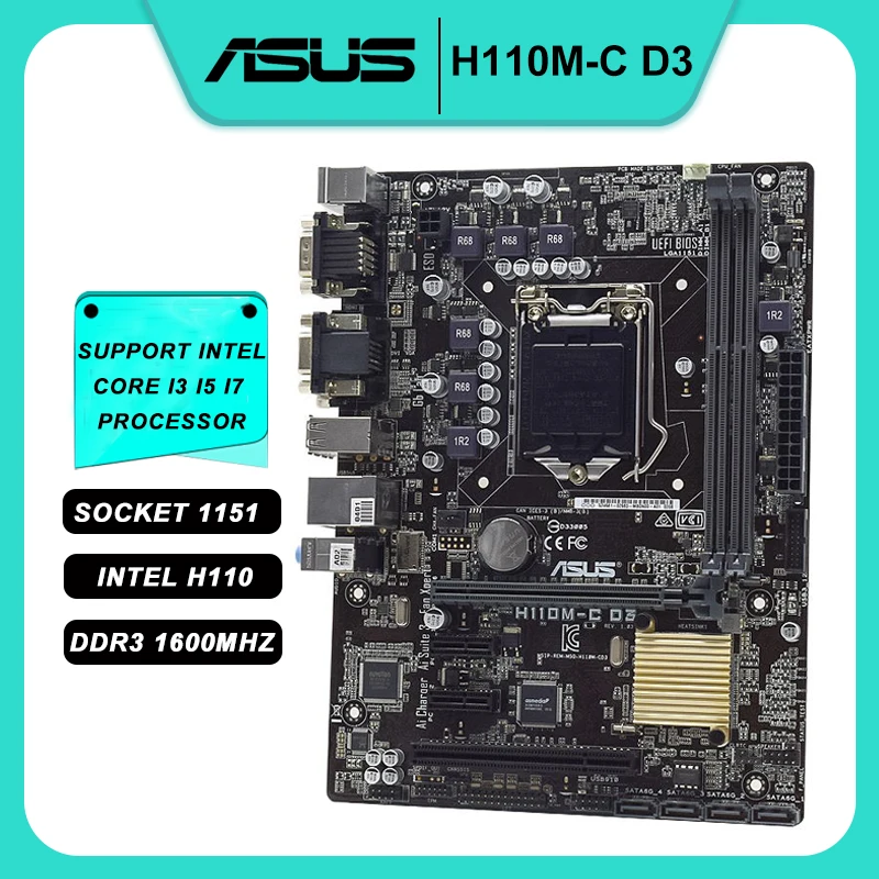 ASUS H110M-C D3 1151 Motherboard H110 Motherboard DDR3 Core