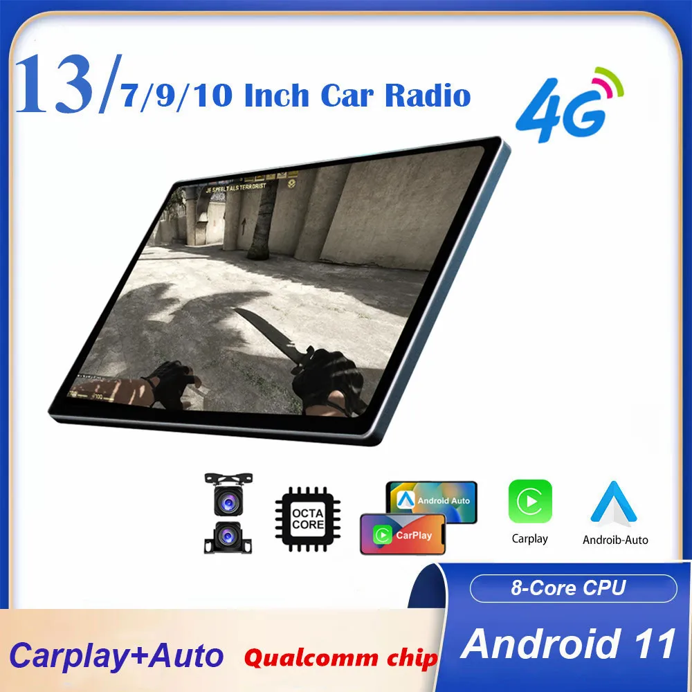 13" 2K 2000*1200 Universal Qualcomm Head Unit Car Radio Stereo ...