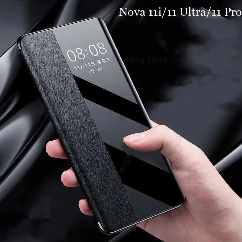 Funda-For-Huawei-Nova-11i-11-Ultra-Clear-View-Windows-Flip-Leather ...