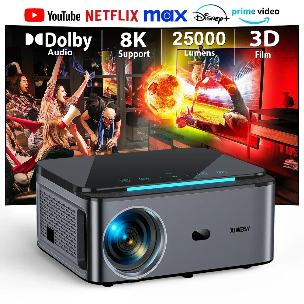 XIWBSY-25000-Lumens-Android-4K-Projector-1080P-Native-WiFi6-Auto-Focus ...