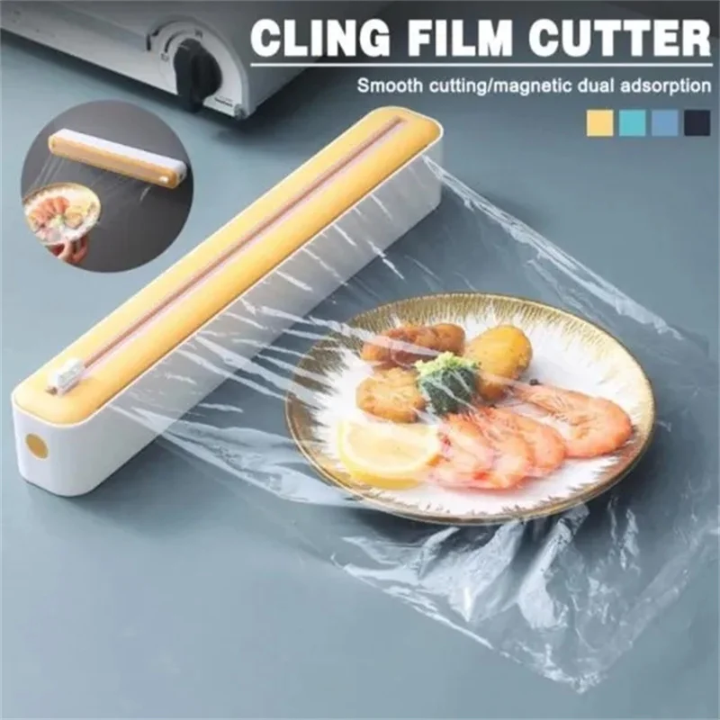 Plastic-Film-Cutter-Cling-Film-Cutter-Dispenser-Refrigerator-Magnetic ...
