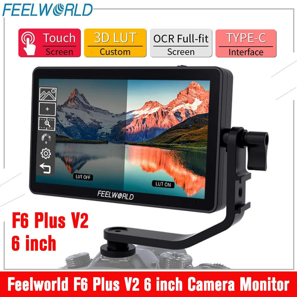FEELWORLD F6 PLUS V2 4K 모니터, DSLR 필드 모니터, 3D LUT 터치 스크린, IPS FHD ...