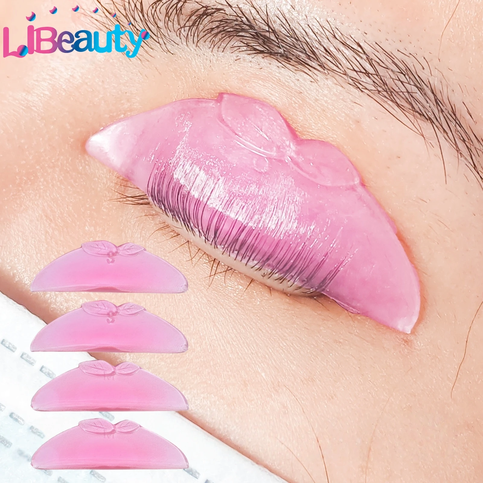 Libeauty 4Pc L Curl Silicone Eyelash Perm Pad Sticky Lashes Rod Shield ...
