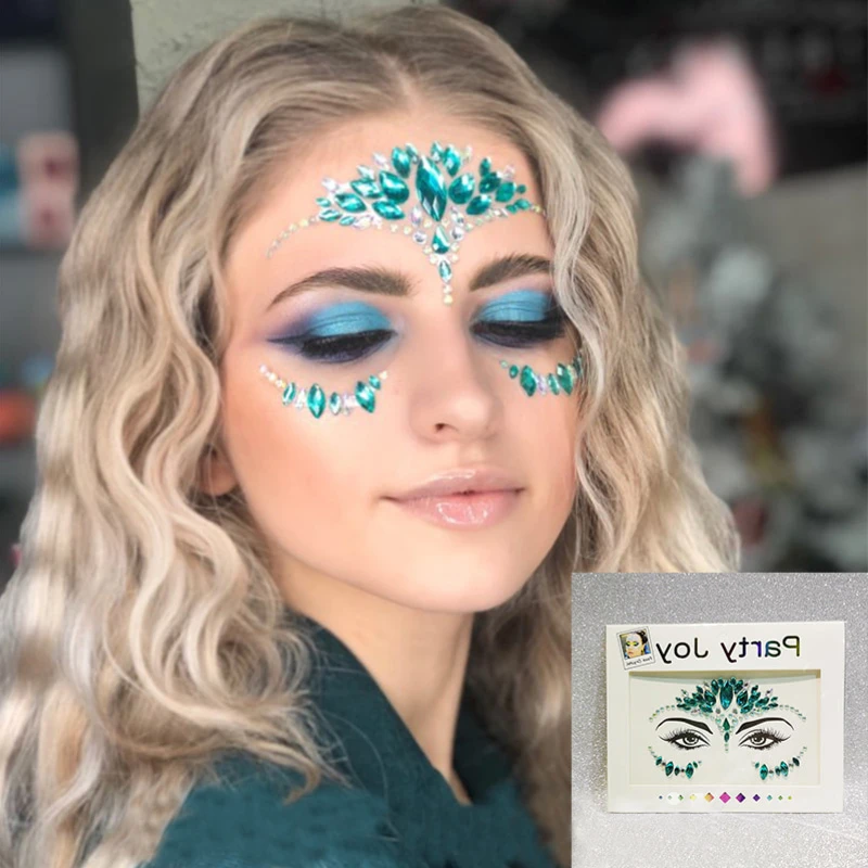 3d Crystal Sticker Temporary Tattoos Sexy Face Tattoo Stickers Face ...
