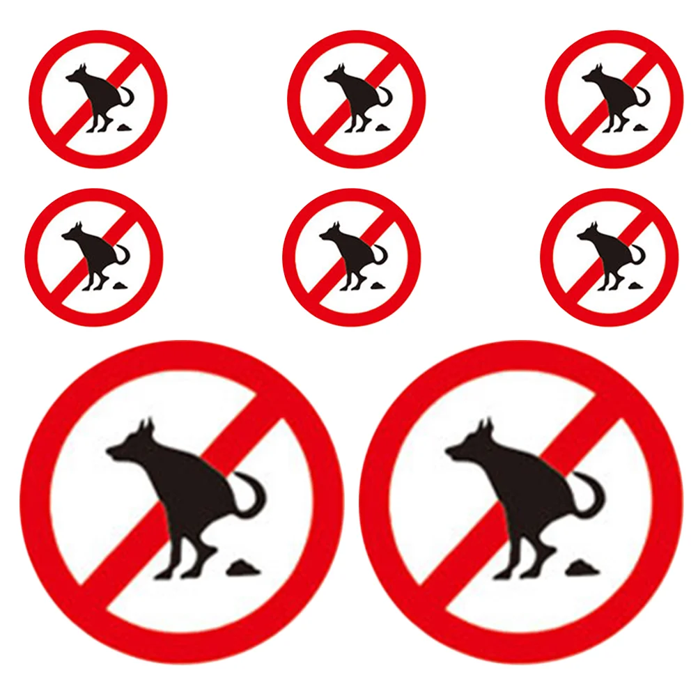 8 Pcs No Dog Poop Stickers For Warning Signs Pet Poop Prohibition ...