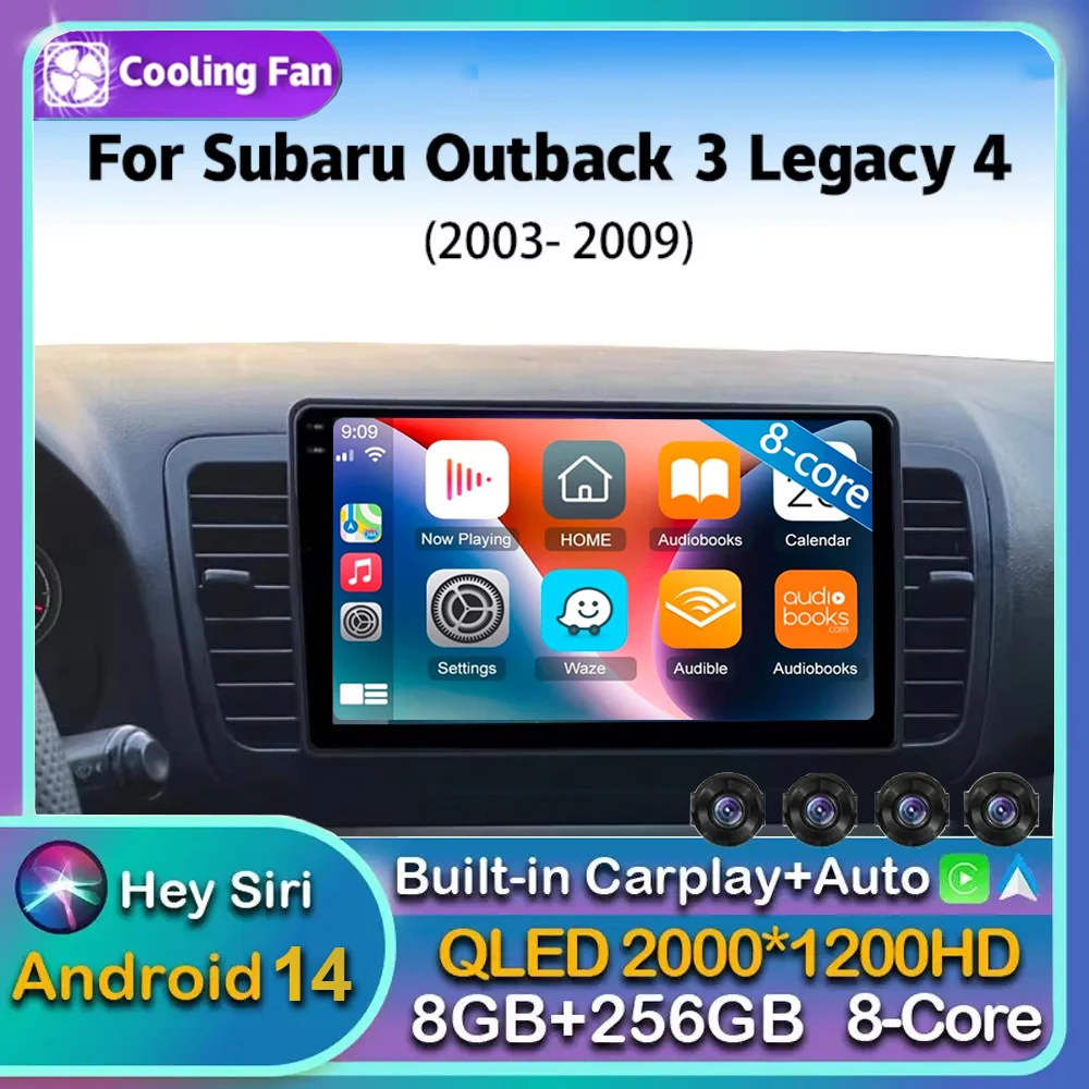 Android 14 Carplay Auto Car Radio For Subaru Outback 3 Legacy 4 2003 ...