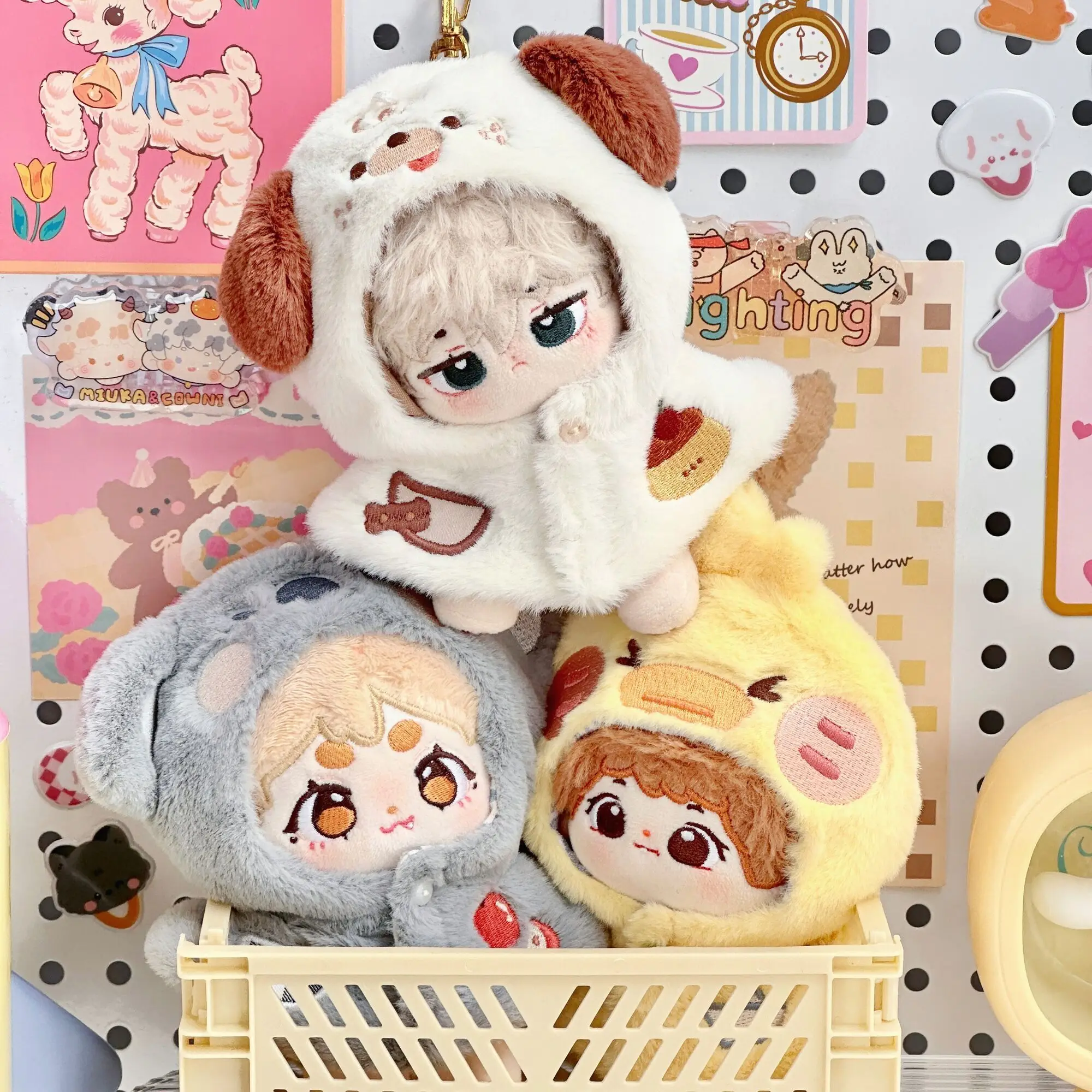 10cm doll clothes small animal cloak 10cm cotton doll with labubu plush ...
