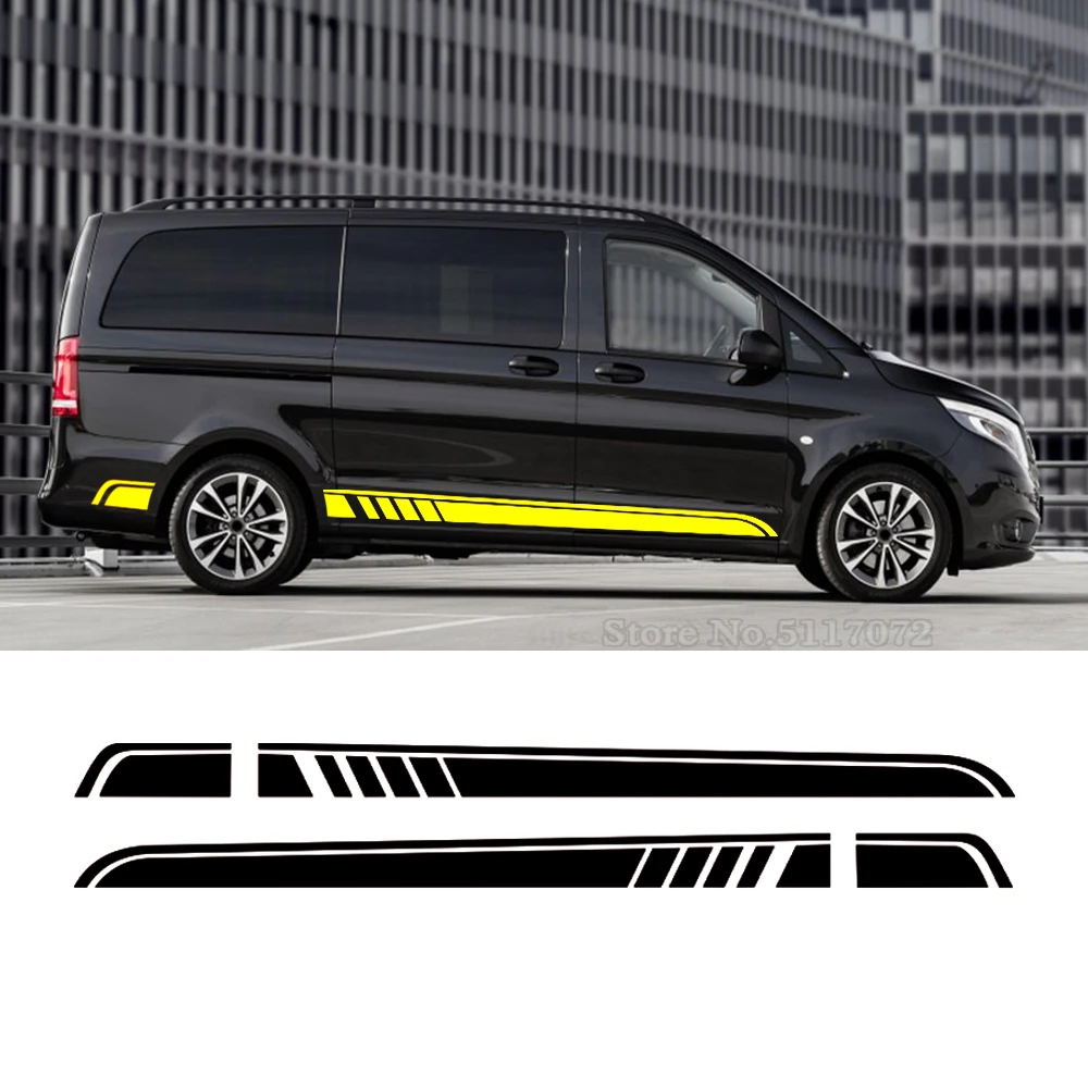 4pcs-For-Mercedes-Benz-Vito-Viano-V-Class-W447-V260-Long-Side-Stripe ...