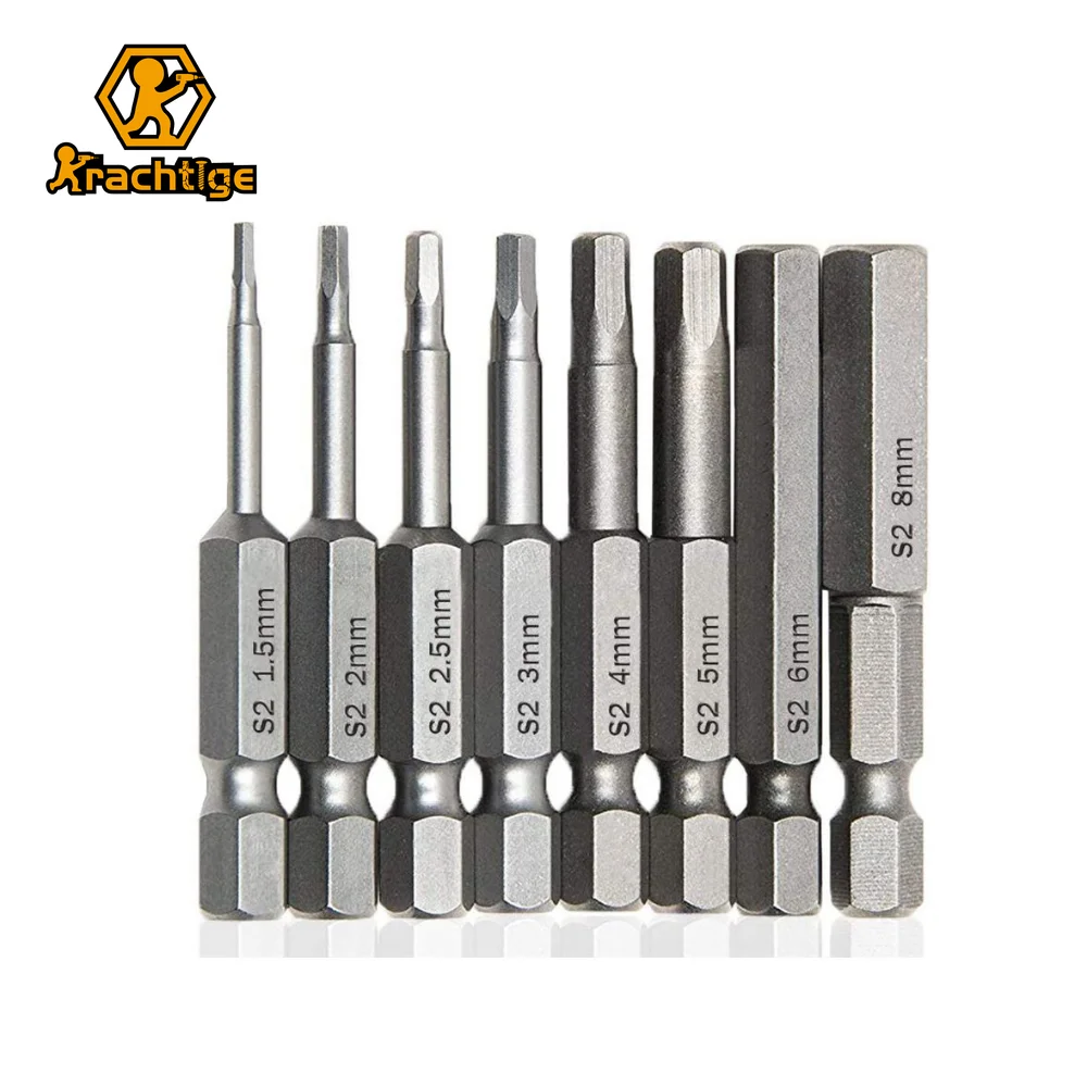 Krachtige-8Pcs-50mm-1-4-Inch-Hex-Shank-Magnetic-Hex-Head-Screwdriver ...