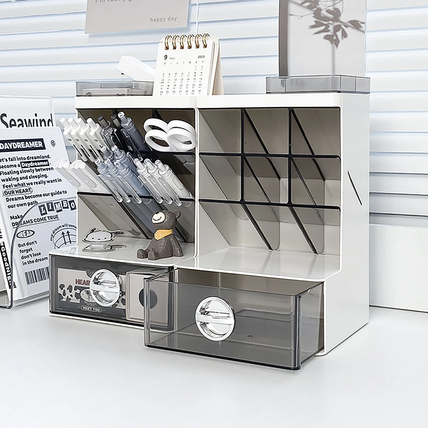 1Pcs-Pen-Holder-Oblique-Plug-in-Student-Desktop-Stationery-Storage-Box ...