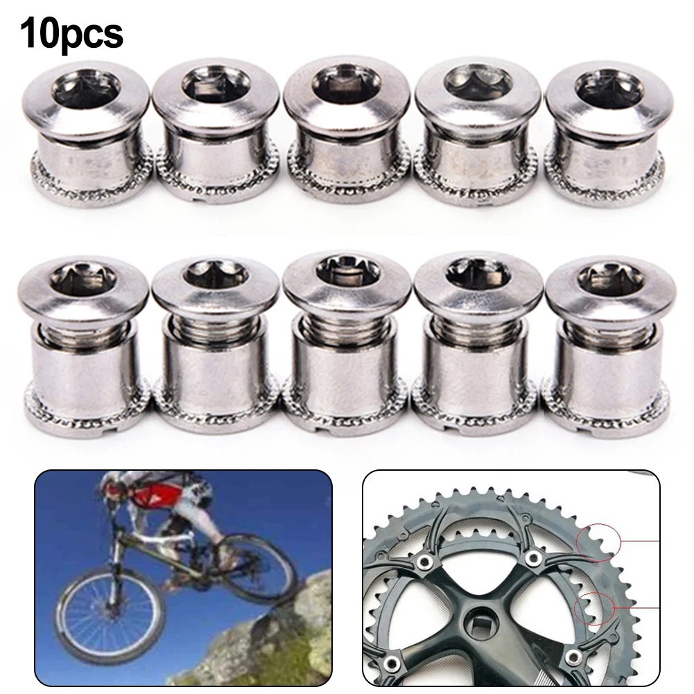 10Pcs-Bike-Chainring-Bolts-Bicycle-Crank-Screws-Nut-Crankset-Bolts ...
