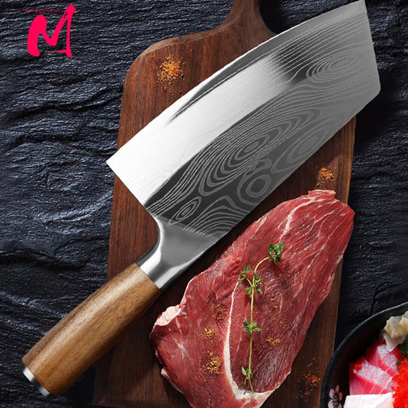 Kitchen-Knife-Cleaver-Chef-Knife-Stainless-Steel-Razor-Sharp-Slicing ...