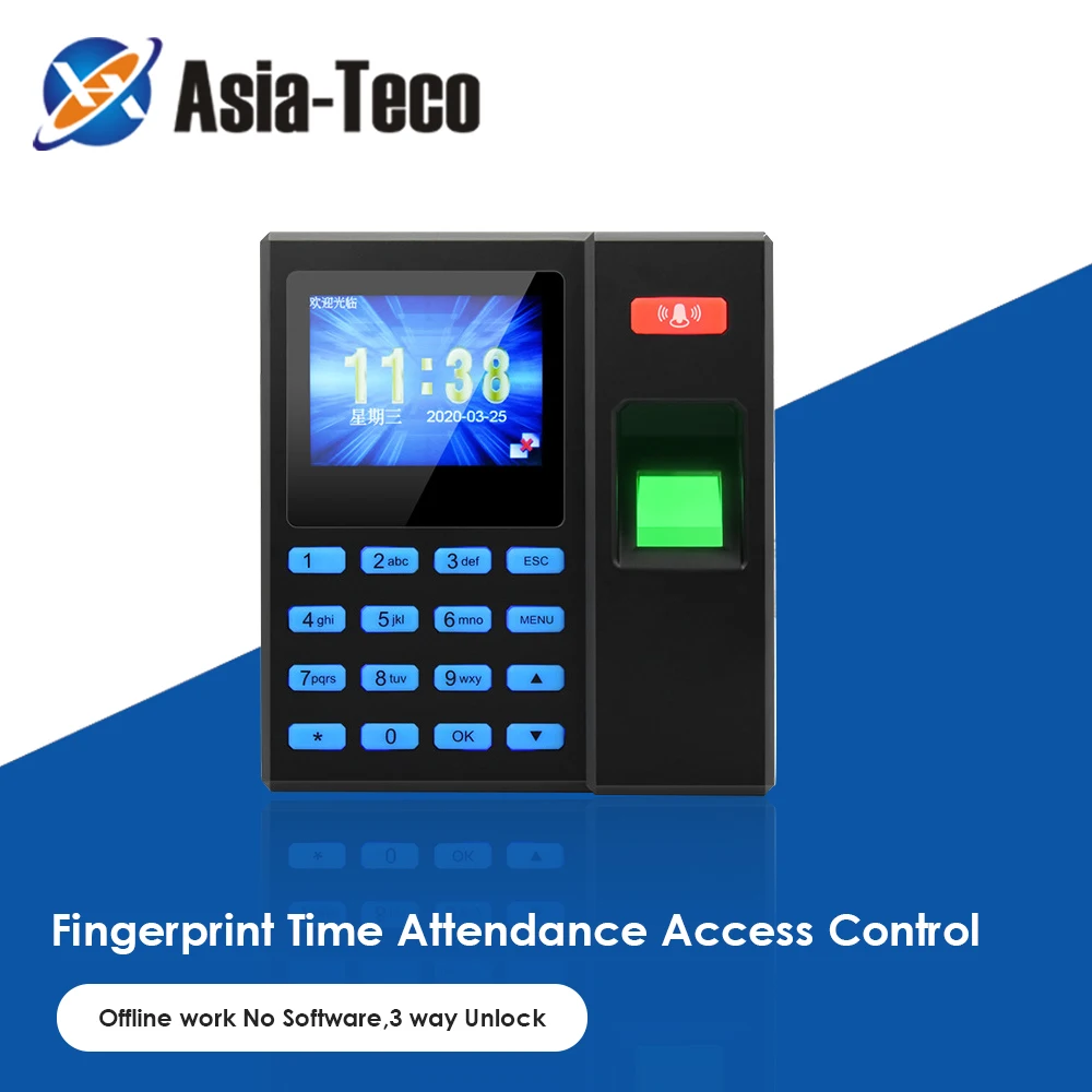 Fingerprint-Recogn-ID-Card-Reader-Access-Control-System-Biometric-Time ...