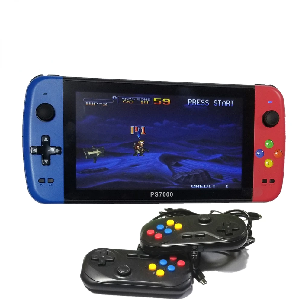 PS7000/Q900 7 Inch Handheld Portable Game Console With 2 Gamepads 64 ...