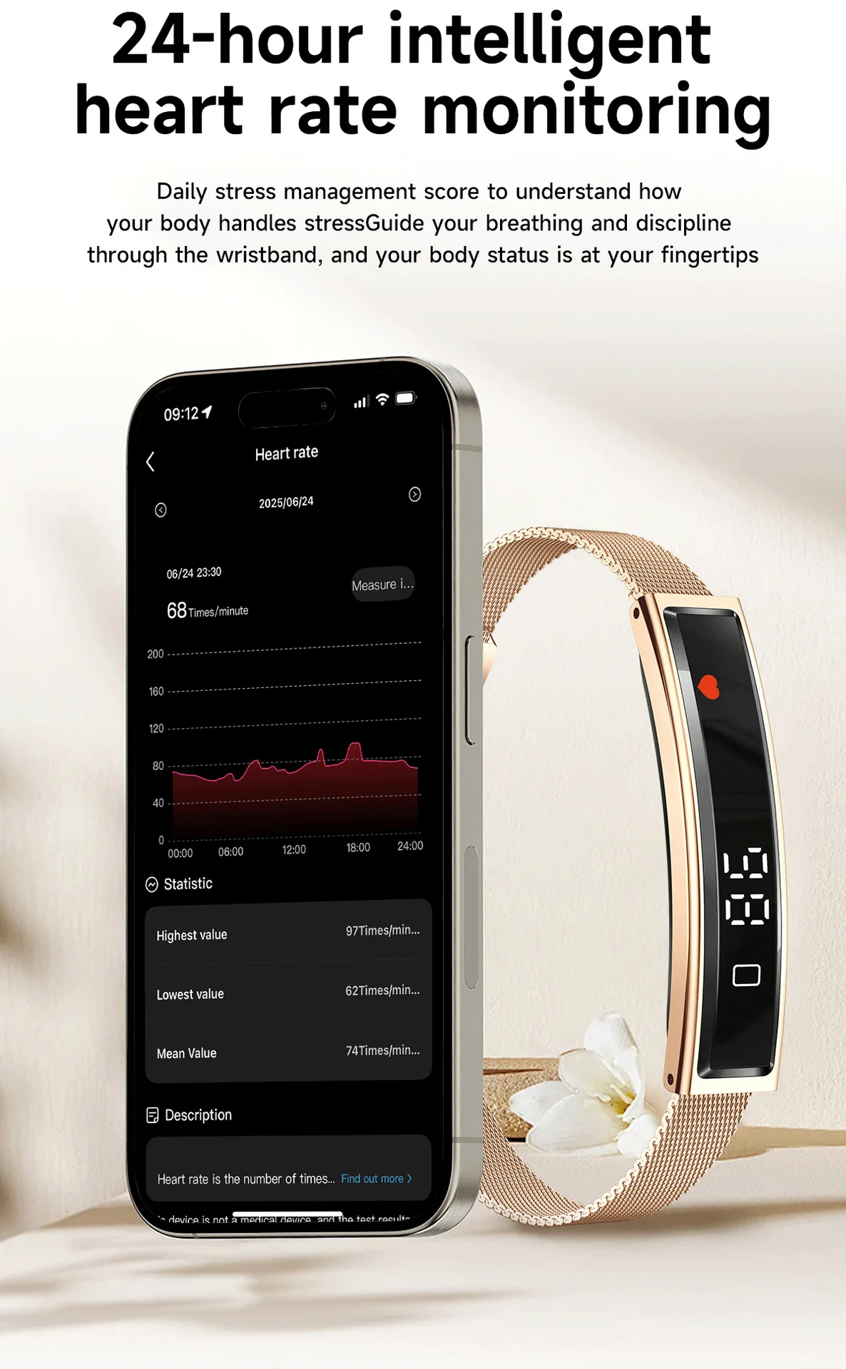Call Reminder Smart Bracelet Heart Rate Monitor Fitness – POCHONDO COM ...