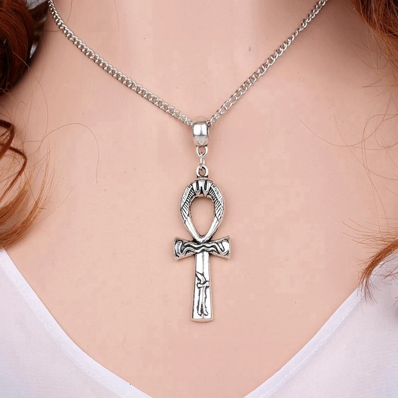 Egyptian Ankh Crucifix Necklace Pendant Vintage Goth Gothic Christian ...