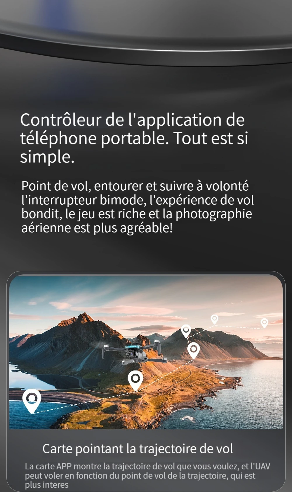 6K-Non OA-2C-2B-KBDFA Drone Professionnel XS019 Pro 4K HD, Caméra ...