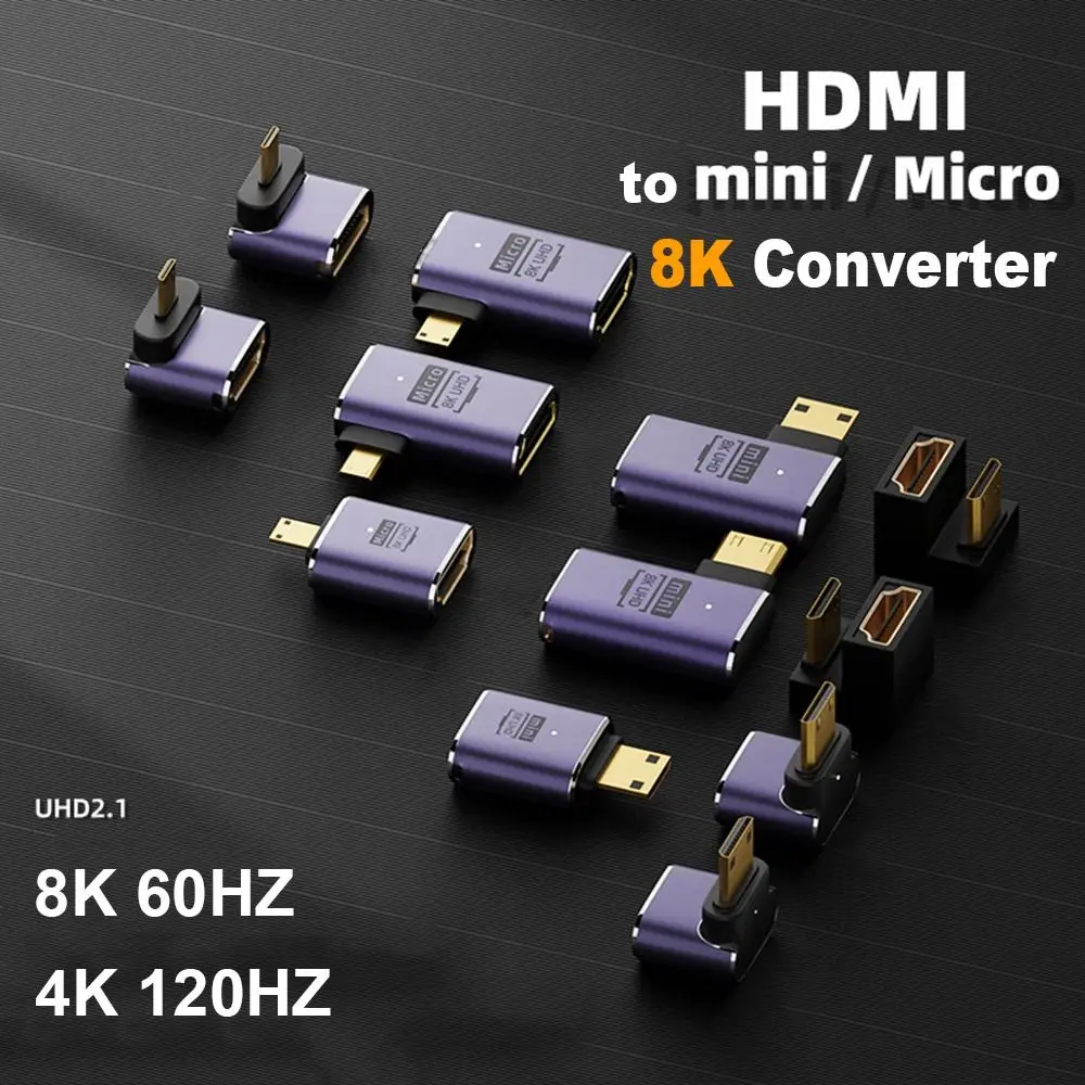 Mini-Micro-HDMI-compatible-to-HDMI-compatible-Converter-90-Degree-HD-2 ...