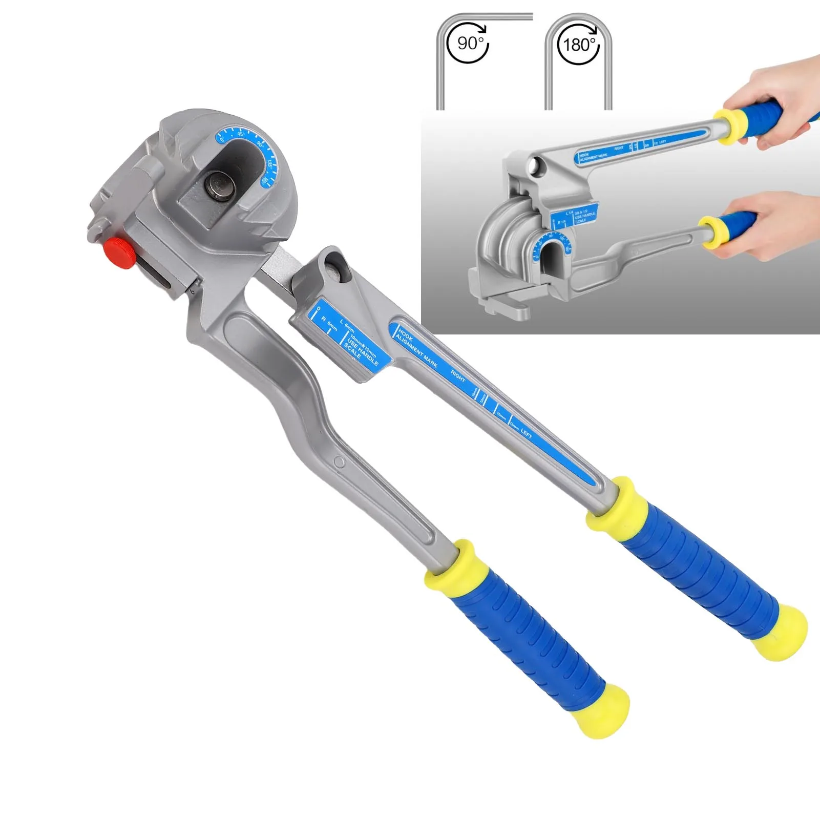 Tubing Bender 3 in 1 Design 0-180° Aluminum Alloy Portable Manual Pipe ...