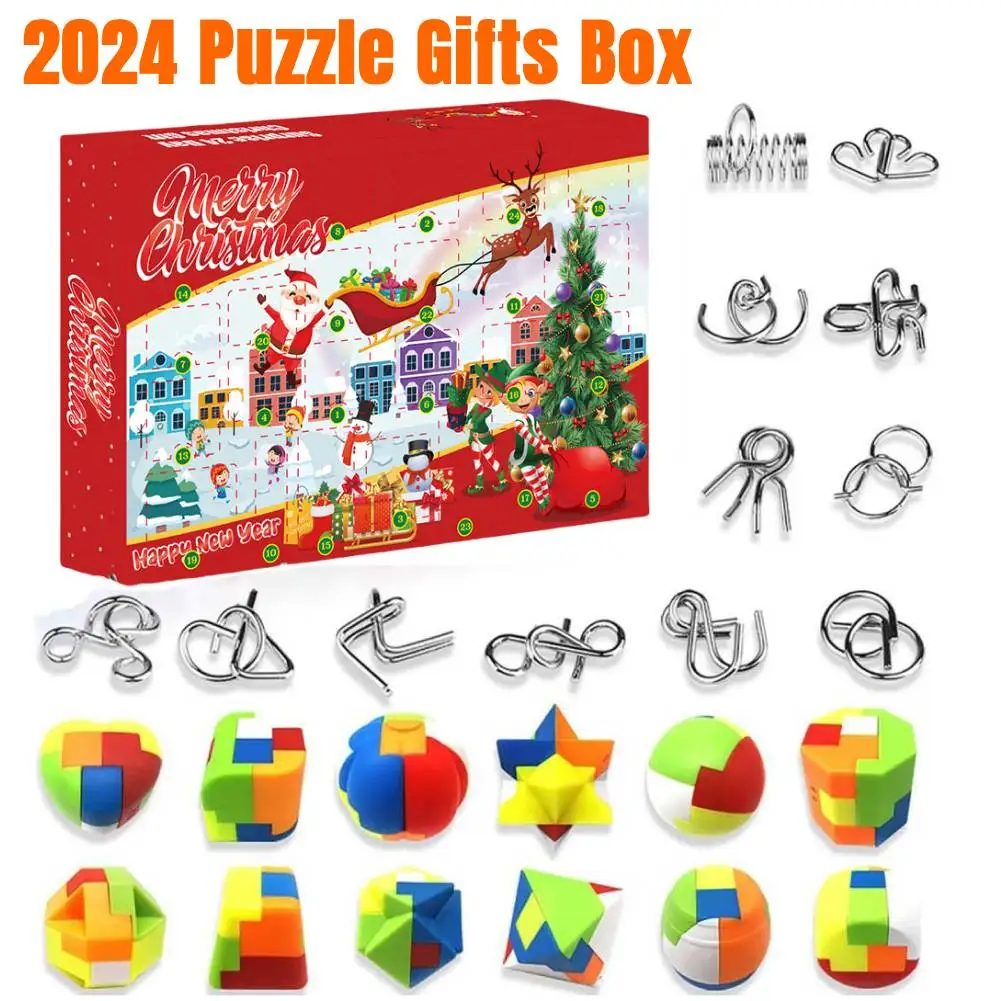 24-Days-Christmas-Advent-Calendar-Box-Metal-Wire-Plastic-Puzzle-2024 ...