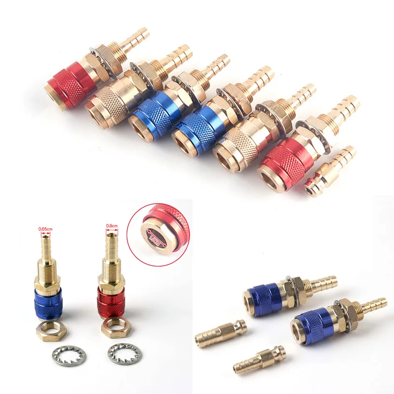 6mm-8mm-MIG-TIG-Welding-Torch-Plug-Water-Cooled-Gas-Adapter-Quick-Hose ...