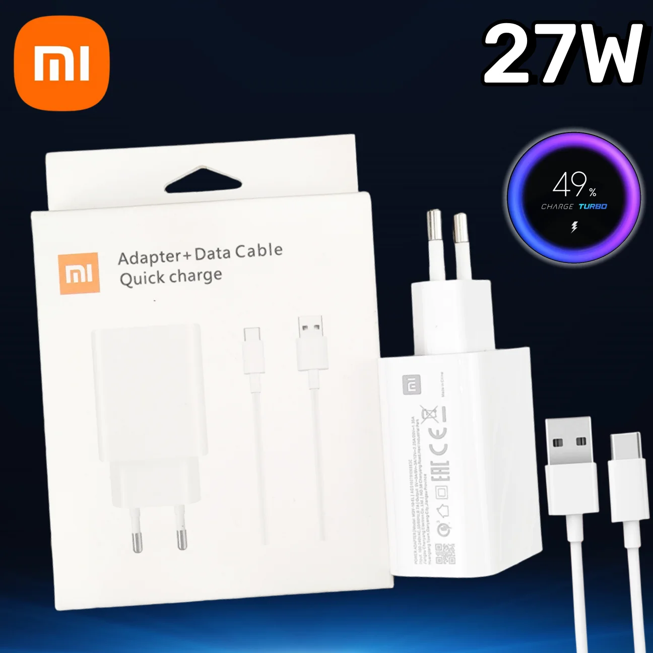 Poco-M3-Charger-Original-XiaoMi-27W-Fast-QC-3-0-Turbo-Charging-Supply ...