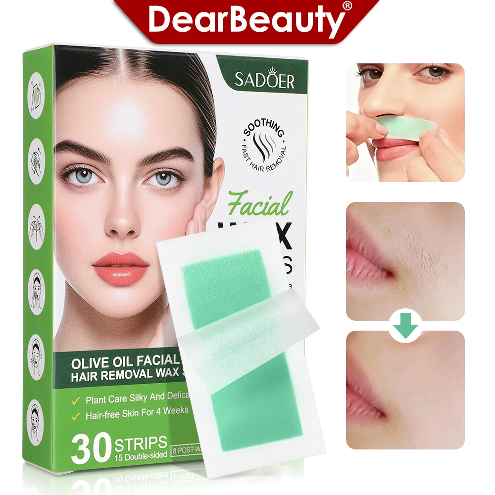 Painless Fast Hair Removal Wax Strips Waxing Wipe Sticker Professional ...