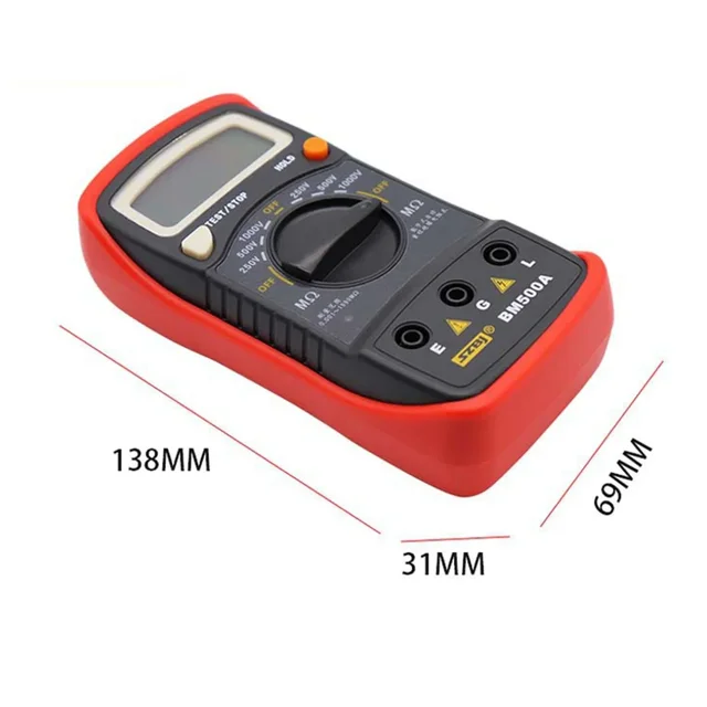 BM500A 1000V 1999M Digital Insulation Resistance Tester Meter ...