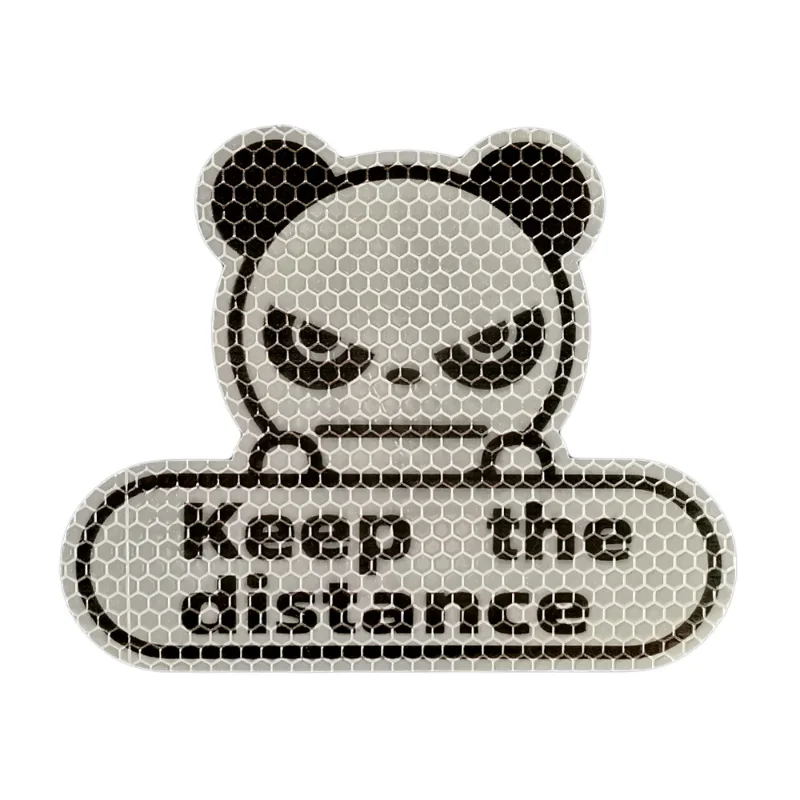 1pcs Keep Distance Reflective Stickers Panda Stickers Fluorescent ...