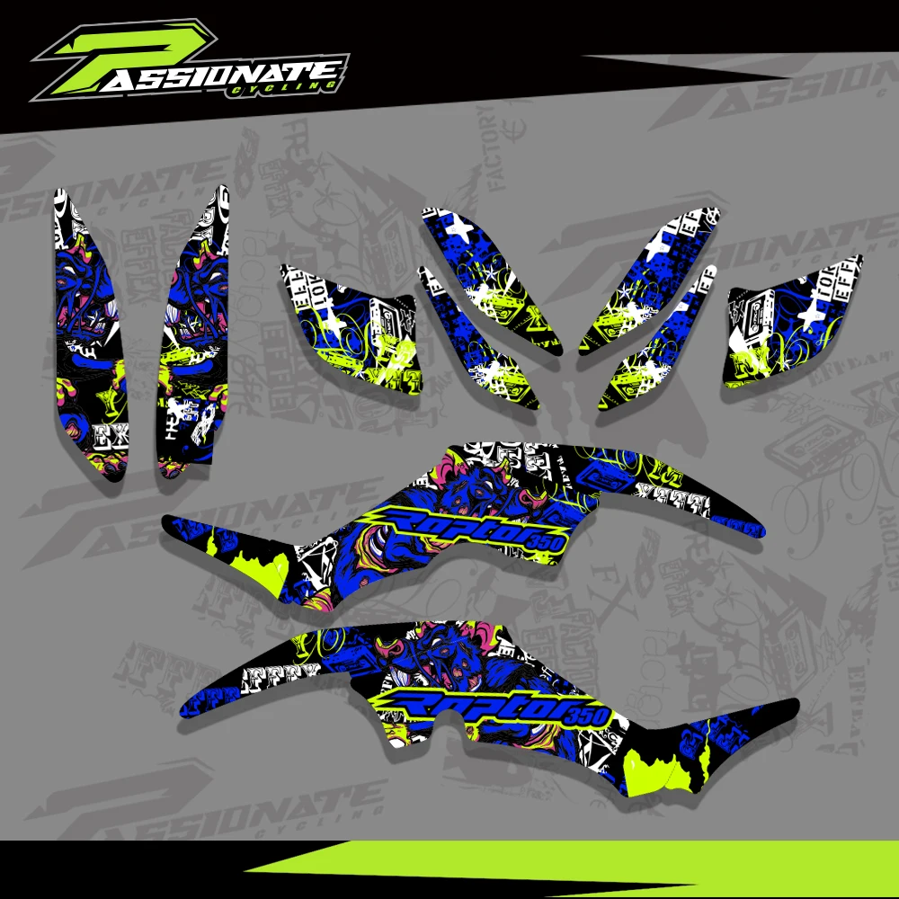 Motorcycle Sticker For Yamaha Raptor 350 ATV YFM350 Raptor350 Graphics ...