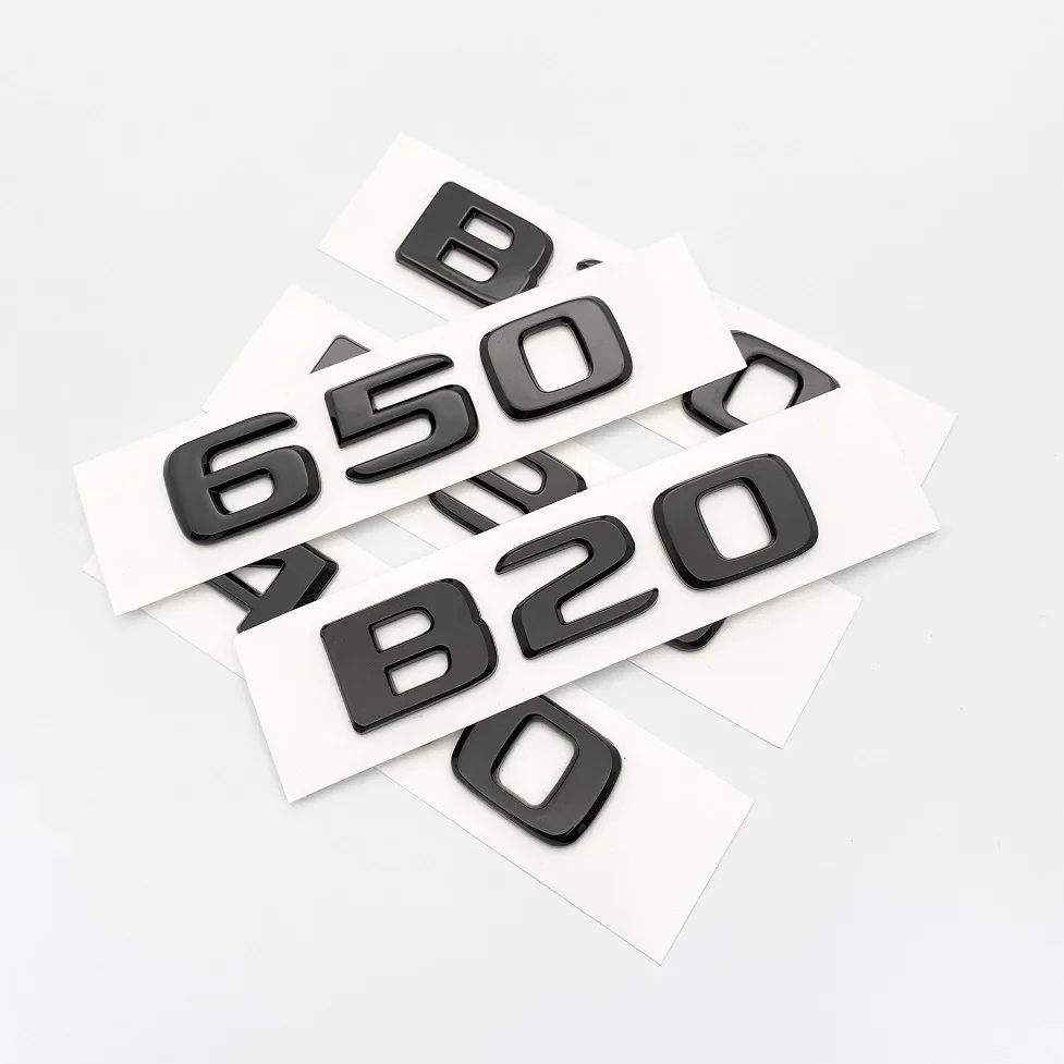 Glossy-Black-Letters-B20-B30-D30-450-650-ABS-Emblem-for-Mercedes-Benz ...