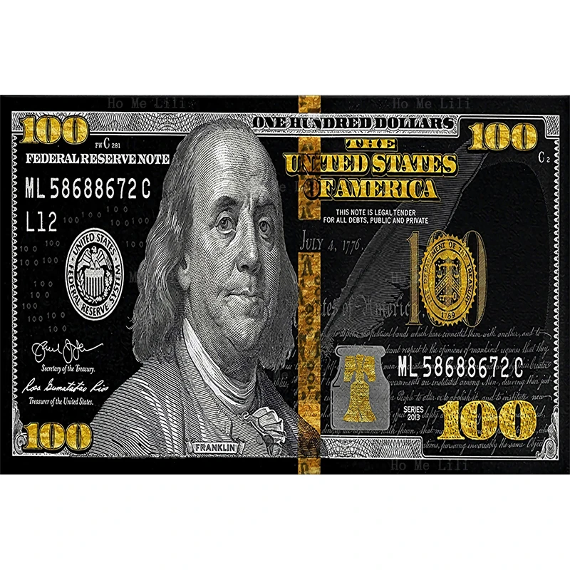 Black And White 100 Dollar Bill