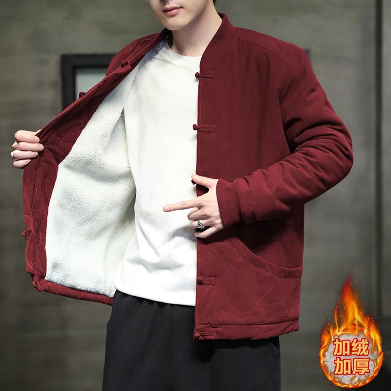 Top-Quality-Men-Winter-Lamb-Wool-Lining-Warm-Cotton-padded-Jacket ...